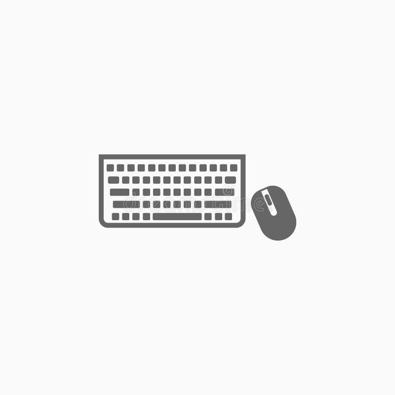 Keyboard and mouse icon stock vector. Illustration of digital - 137834251