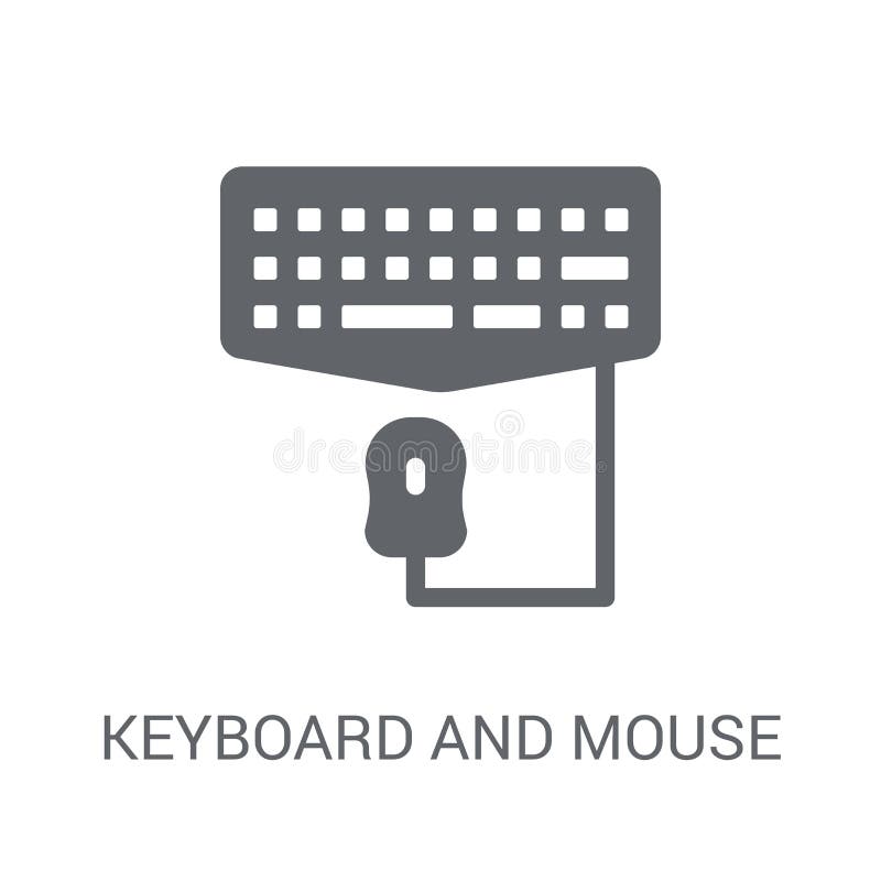 Keyboard and Mouse Icon. Trendy Keyboard and Mouse Logo Concept Stock ...