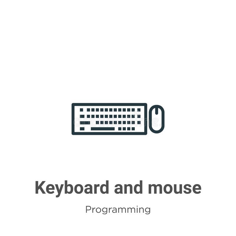 Keyboard and Mouse Vector Icon on White Background. Flat Vector ...