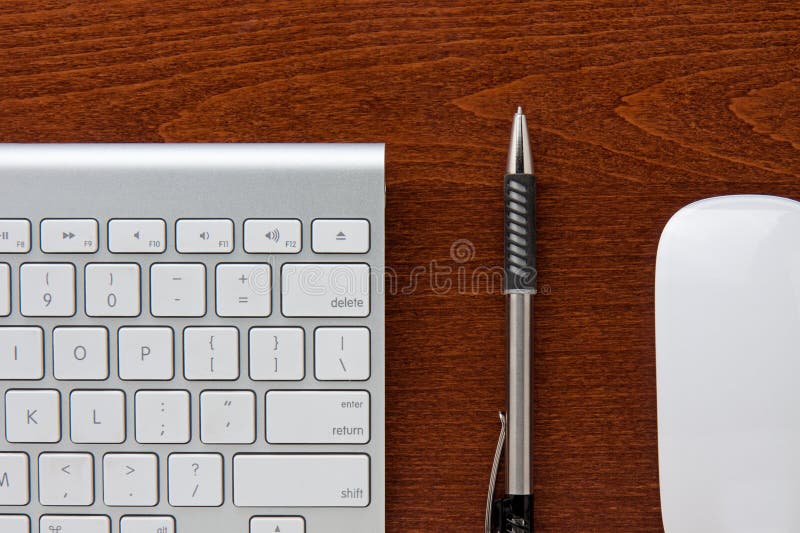 Keyboard Mouse and Pencil stock image. Image of brown - 40841709