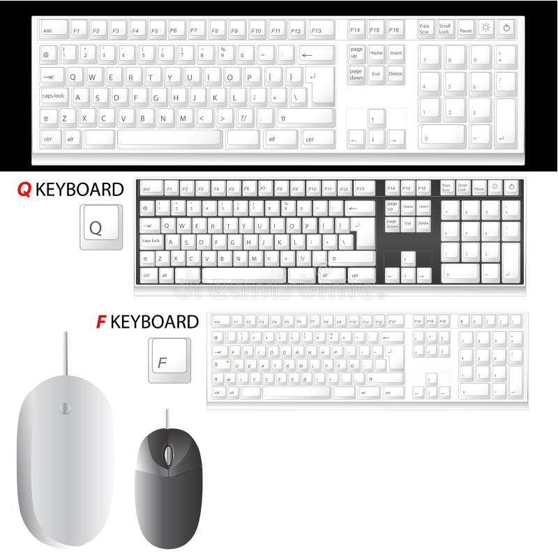 Keyboard and mouse vector stock vector. Illustration of keyboard - 3864690