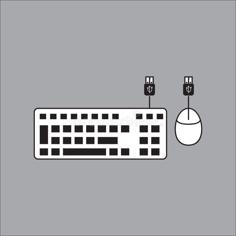 Keyboard and Mouse. Vector Illustration Decorative Design Stock Vector ...