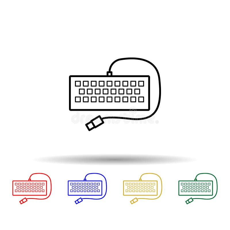 Pc Mouse Multi Color Style Icon Simple Thin Line Outline Vector Of Computer Parts Icons For Ui