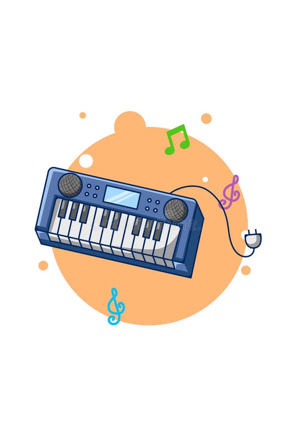 Keyboard Musical Instrument Icon Cartoon Illustration Stock Vector ...