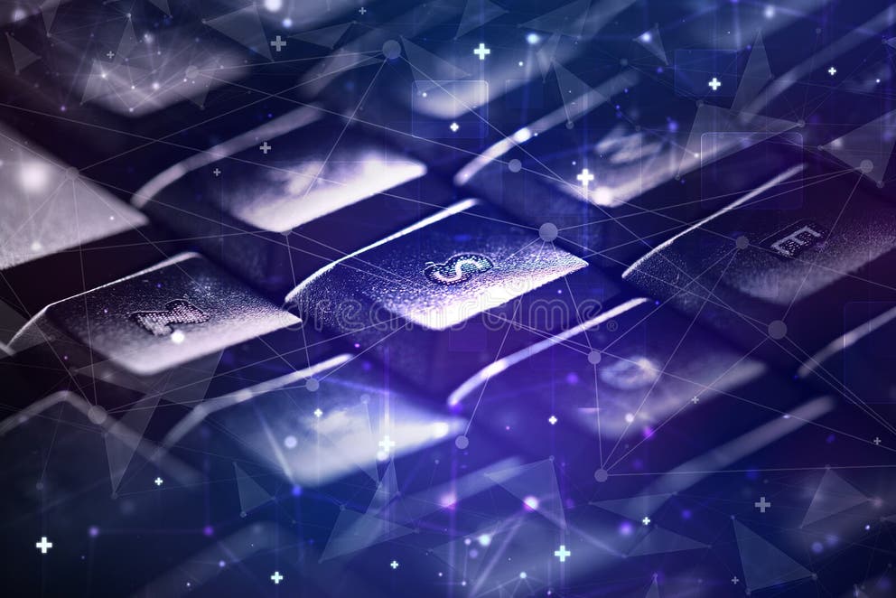 Keyboard with Network Concept Stock Image - Image of black, hart: 152002723