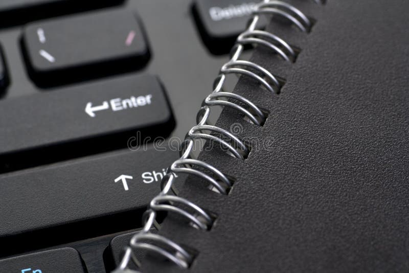 Keyboard and notebook stock image. Image of computer - 22234581