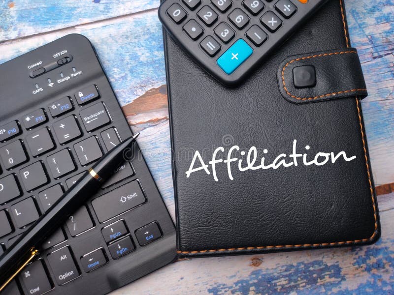 Keyboard and Notebook with the Word Affiliation Stock Image - Image of ...