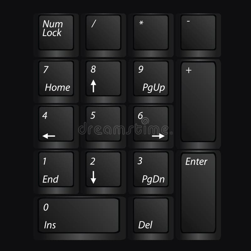 Keyboard Num Lock Vector Illustration Stock Vector - Illustration of ...