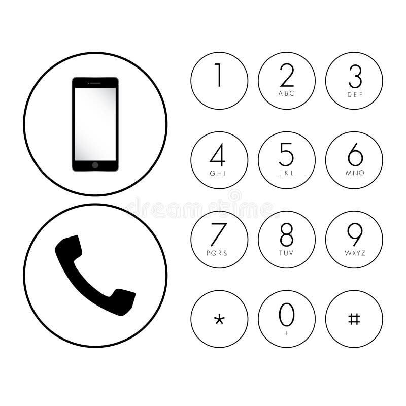 Keyboard Number Telephone. Keypad Number Icon Vector Stock Vector ...