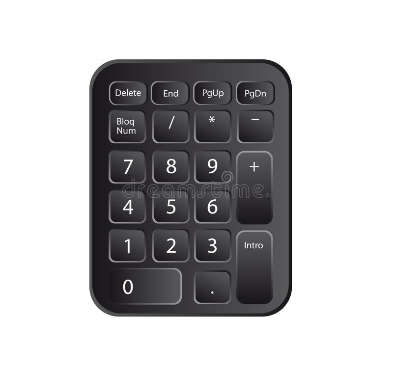 Keyboard numbers stock vector. Illustration of white - 21426139