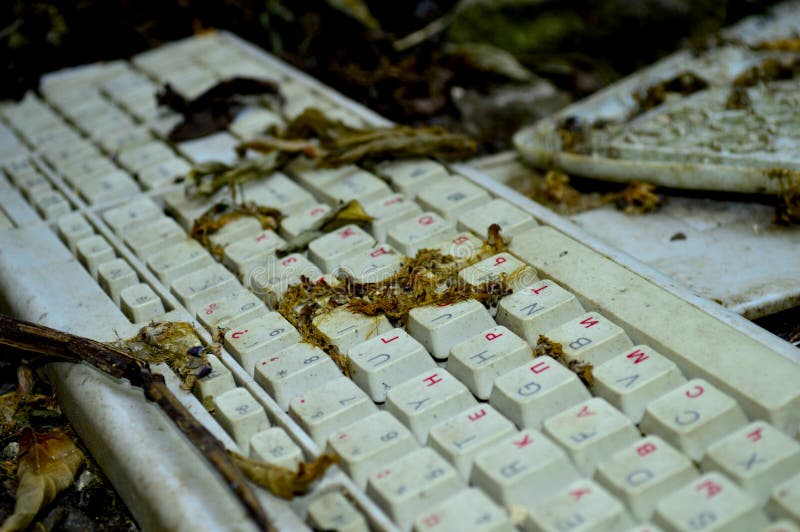 Keyboard that is Dirty with Dust Stock Photo - Image of laptop, qwerty ...