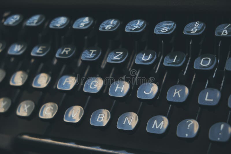 Keyboard of an Old Retro Typewriter Style and Vintage, Close Up Stock ...