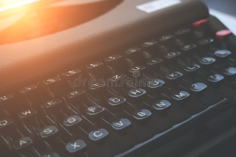 Keyboard of an Old Retro Typewriter Style and Vintage, Close Up Stock ...