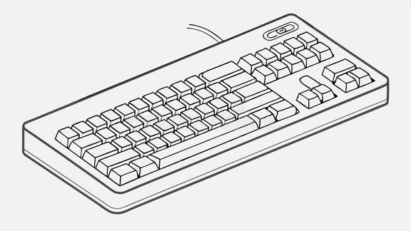 Keyboard Outline, Computer Peripheral, Vector Design Icon. Vector ...
