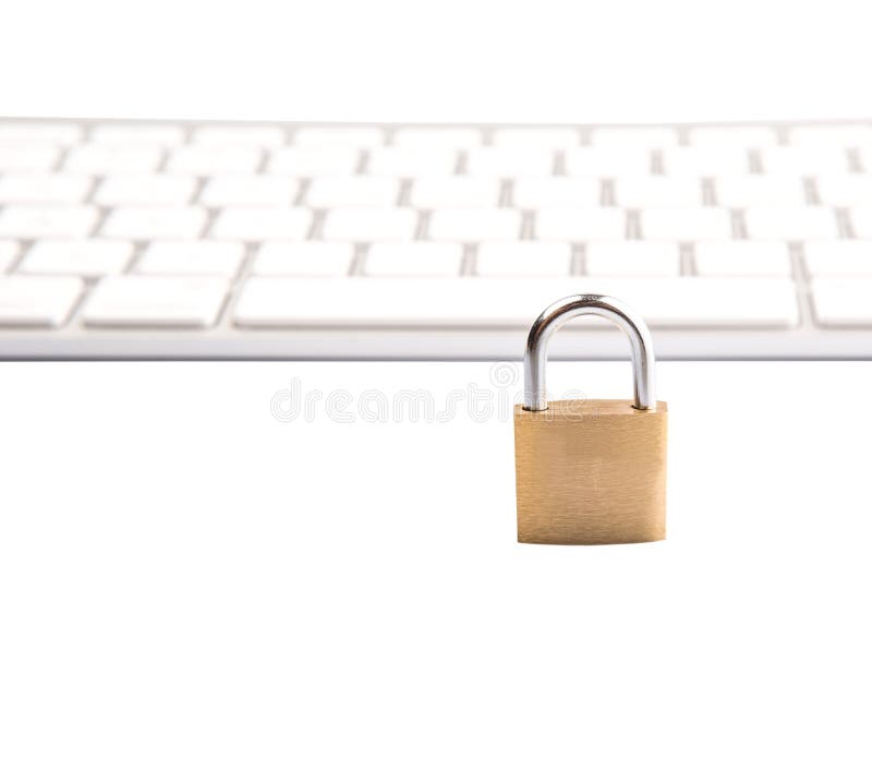 Keyboard and Padlock VII stock image. Image of device - 38746113