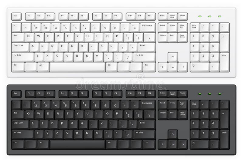 US English Qwerty Computer Keyboard. Grey Stock Vector - Illustration ... US English Qwerty Computer Keyboard. Grey Stock Vector - Illustration ...