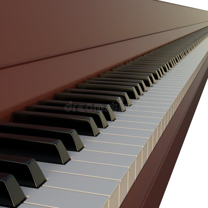 Keyboard in Perspective with No End Stock Illustration - Illustration ...