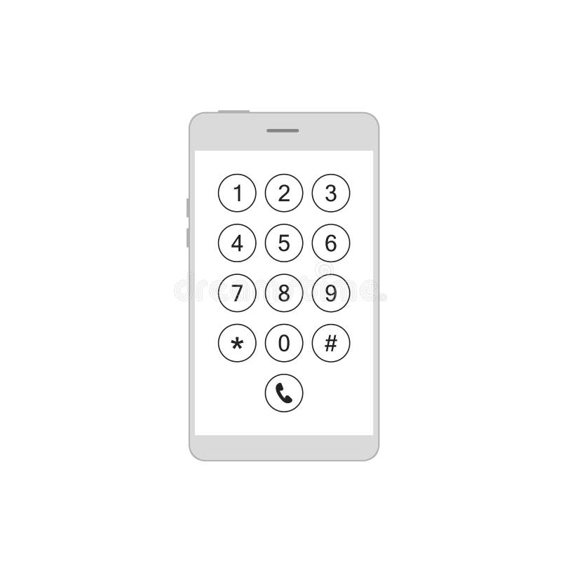 Keyboard Phone in Smartphone Stock Vector - Illustration of abstract ...