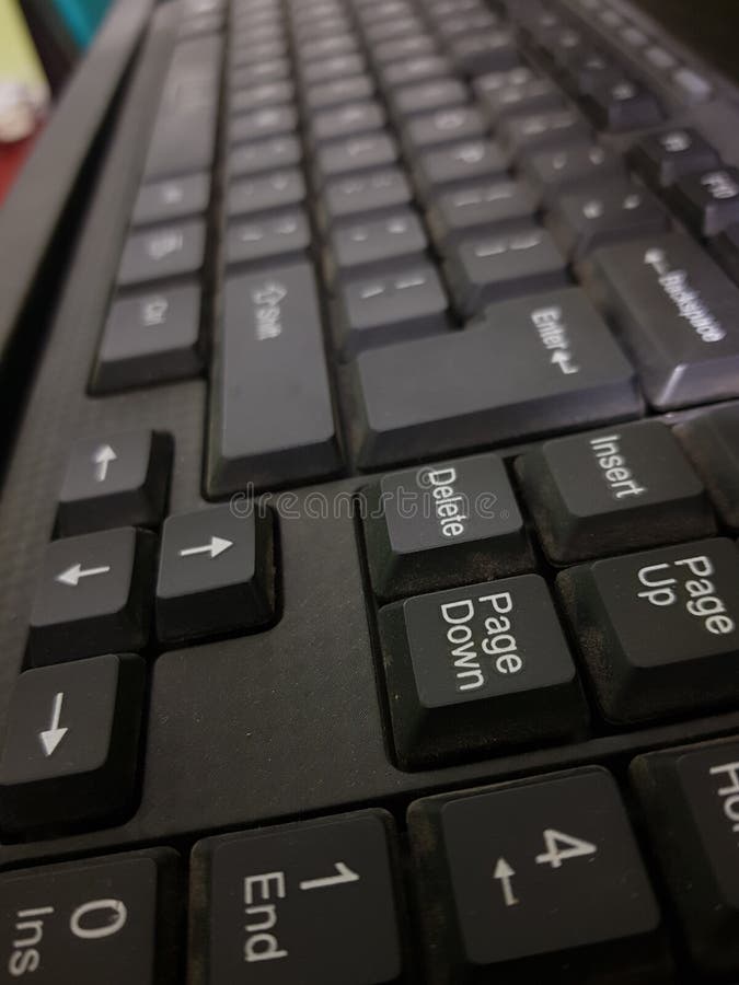 The Keyboard is Photographed from the Side Stock Photo - Image of side ...