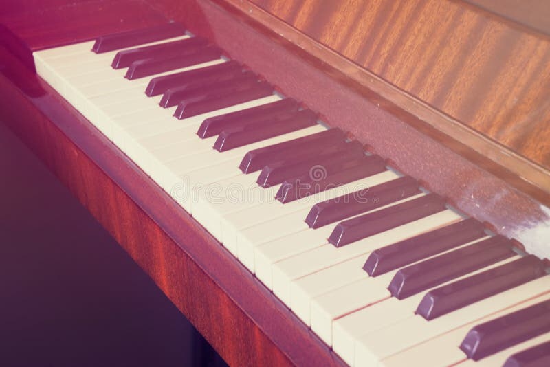 Keyboard Piano, Side View of Instrument Musical Tool. Stock Image ...