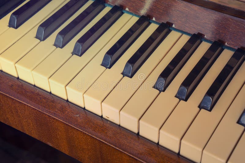 Keyboard Piano, Side View of Instrument Musical Tool. Stock Image ...