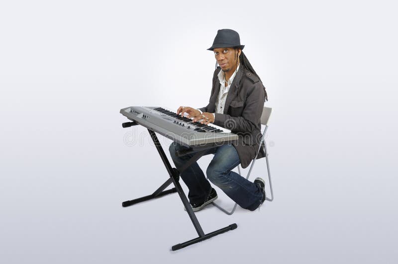 Keyboard player stock photo. Image of jacket, keyboard - 12960494