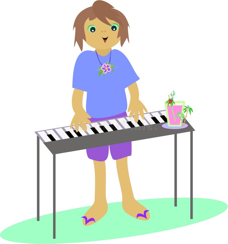 Keyboard Player stock vector. Illustration of entertainer - 14128591