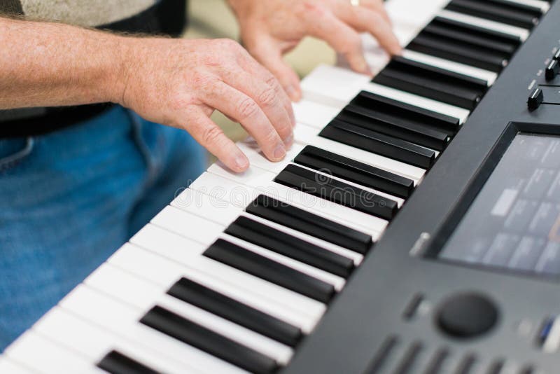 Keyboard Player Performing on Stage Stock Photo - Image of keyboard ...