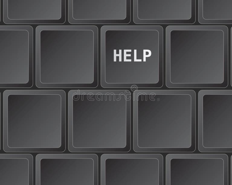Keyboard press for help stock vector. Illustration of help - 20933172