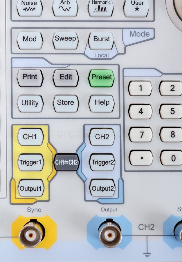 Keyboard of Professional Modern Test Equipment - Analyzer Stock Image ...