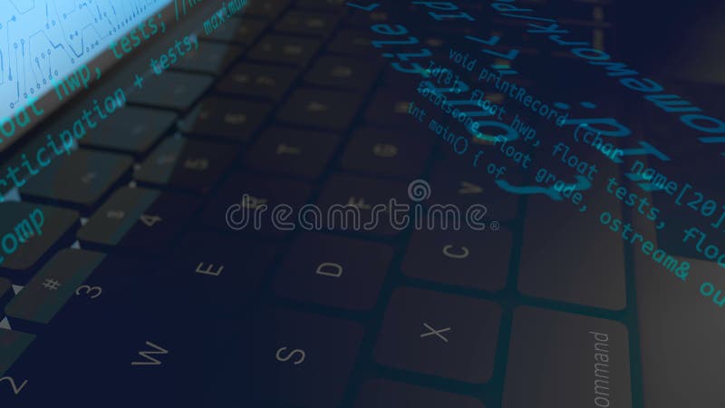 4k Closeup Programming Code Running Over Computer Screen Terminal Hacking Concept Stock Footage