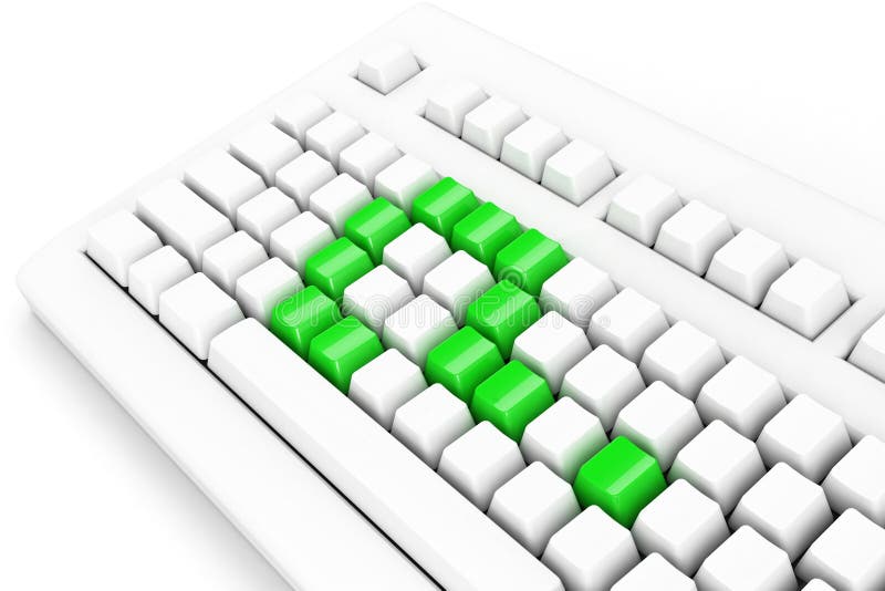 Keyboard with Question-mark Stock Illustration - Illustration of button ...
