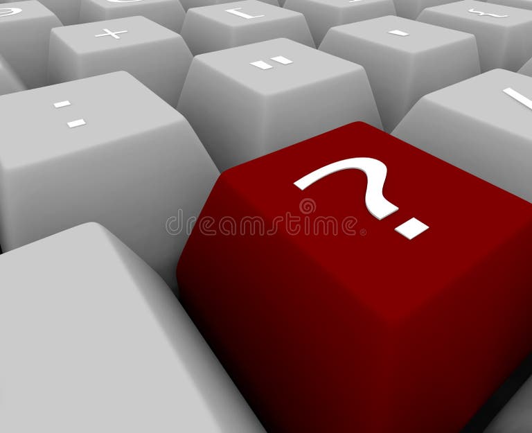 Keyboard - Question Mark Key Stock Illustration - Illustration of ...
