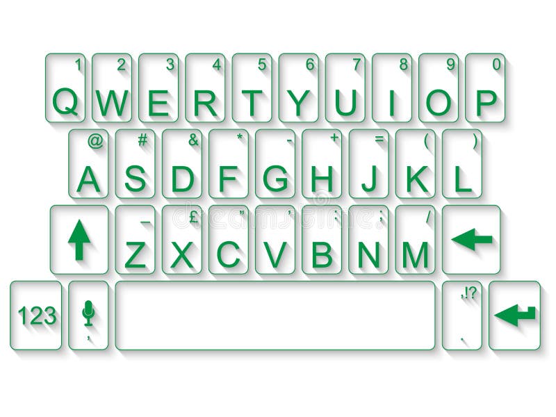 Keyboard Qwerty Flat Green Stock Illustrations – 33 Keyboard Qwerty ...