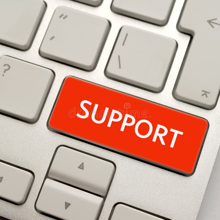 Keyboard with red button stock image. Image of background - 58640541