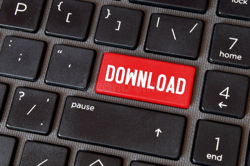 A Keyboard with a Red Button - Download Stock Photo - Image of network ...