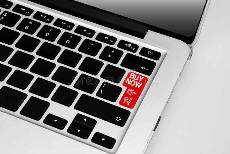 Keyboard with Red Buy Now Online Shopping Theme Button Stock Photo ...