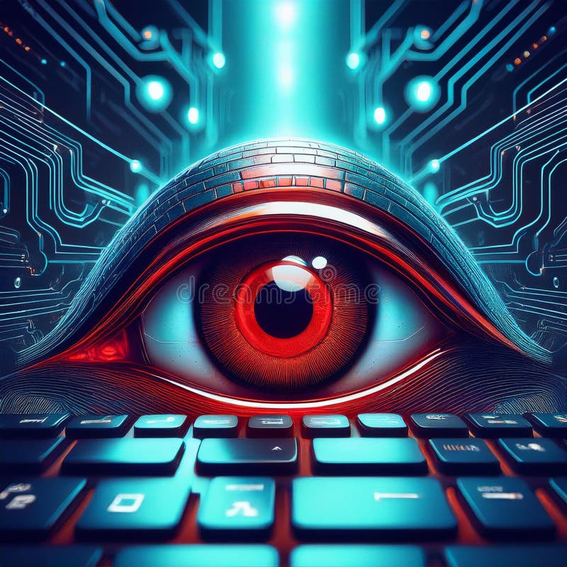 Keyboard and Red Eye, International Computer Security Day, World ...