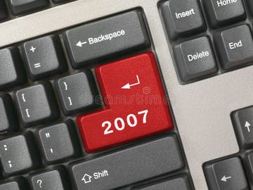 Keyboard - red key 2007 stock photo. Image of christmas - 1626582