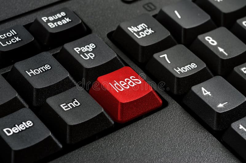 Keyboard - Red Key Ideas , Business Concepts and Ideas. Stock Photo ...