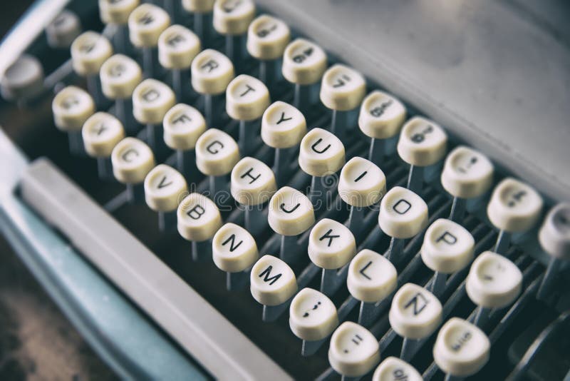 Keyboard of retro printer stock image. Image of machine - 83414535