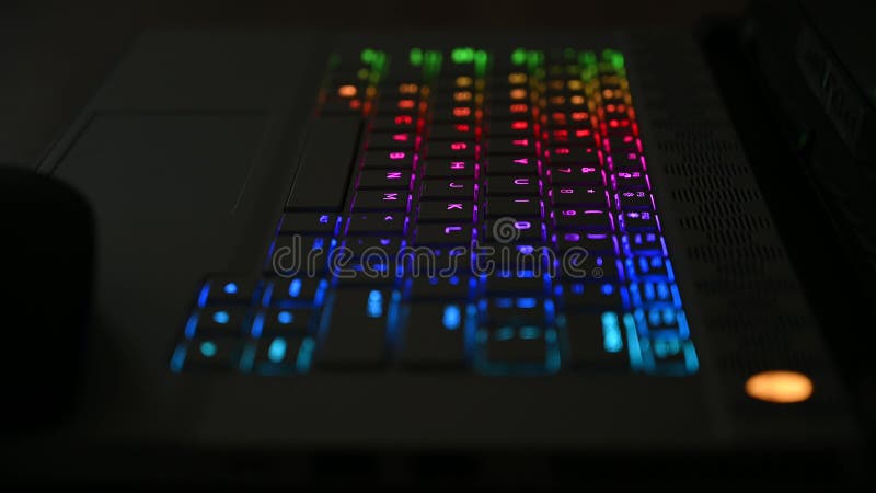 Keyboard with RGB Backlit Illumination Changing Colors for Virtual ...