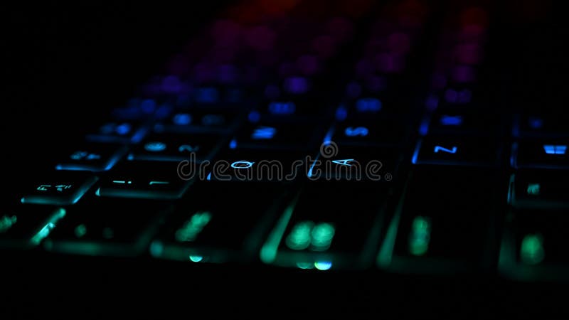 Keyboard with RGB Backlit Illumination Changing Colors for Virtual ...