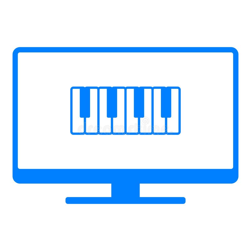 Keyboard and screen stock vector. Illustration of icon - 168422381