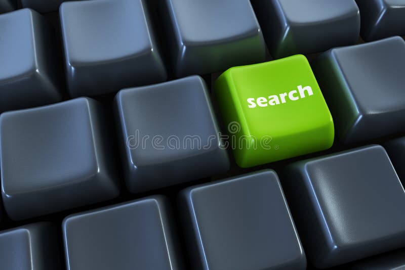 Keyboard with Search Button Stock Illustration - Illustration of ...