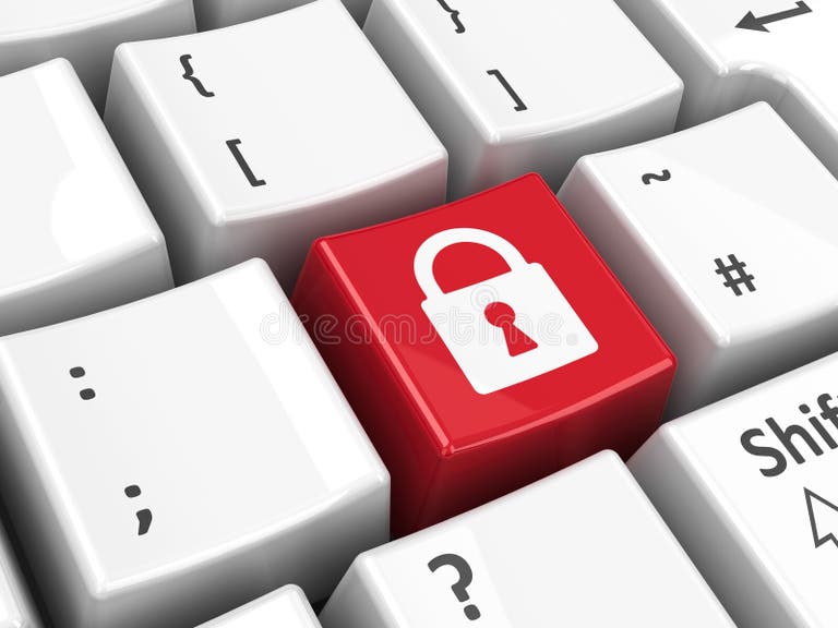 Keyboard security key stock illustration. Illustration of abstract ...