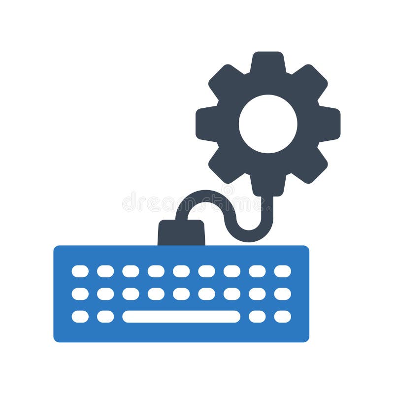 Keyboard Setting Glyph Color Icon Stock Illustration - Illustration of ...
