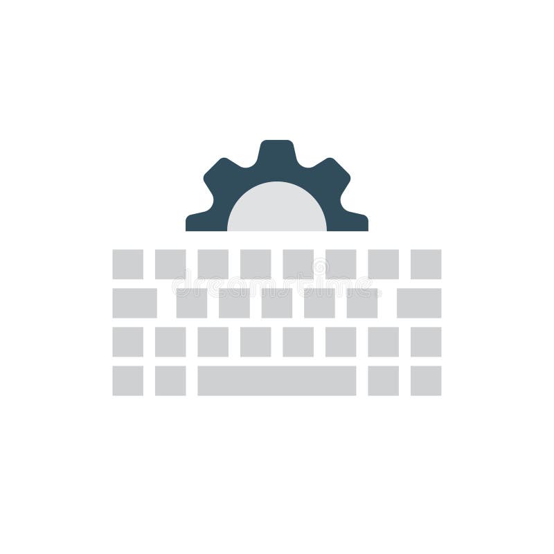 Keyboard Setting Vector Flat Color Icon Stock Illustration ...