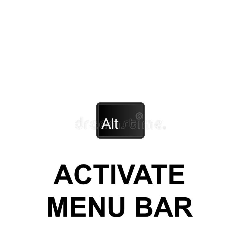 Keyboard Shortcuts, Activate Menu Bar Icon. Can Be Used for Web, Logo ...