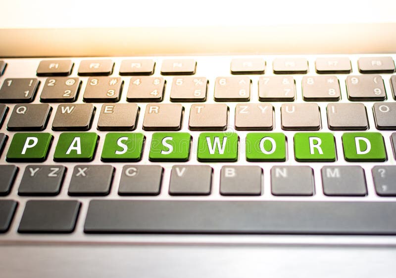 Keyboard with Sign Password Stock Image - Image of growth, online: 88391295